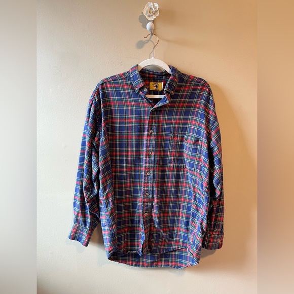 Duck Head | Shirts | Vintage Duck Head Dark Blue Plaid Button Down Long ...